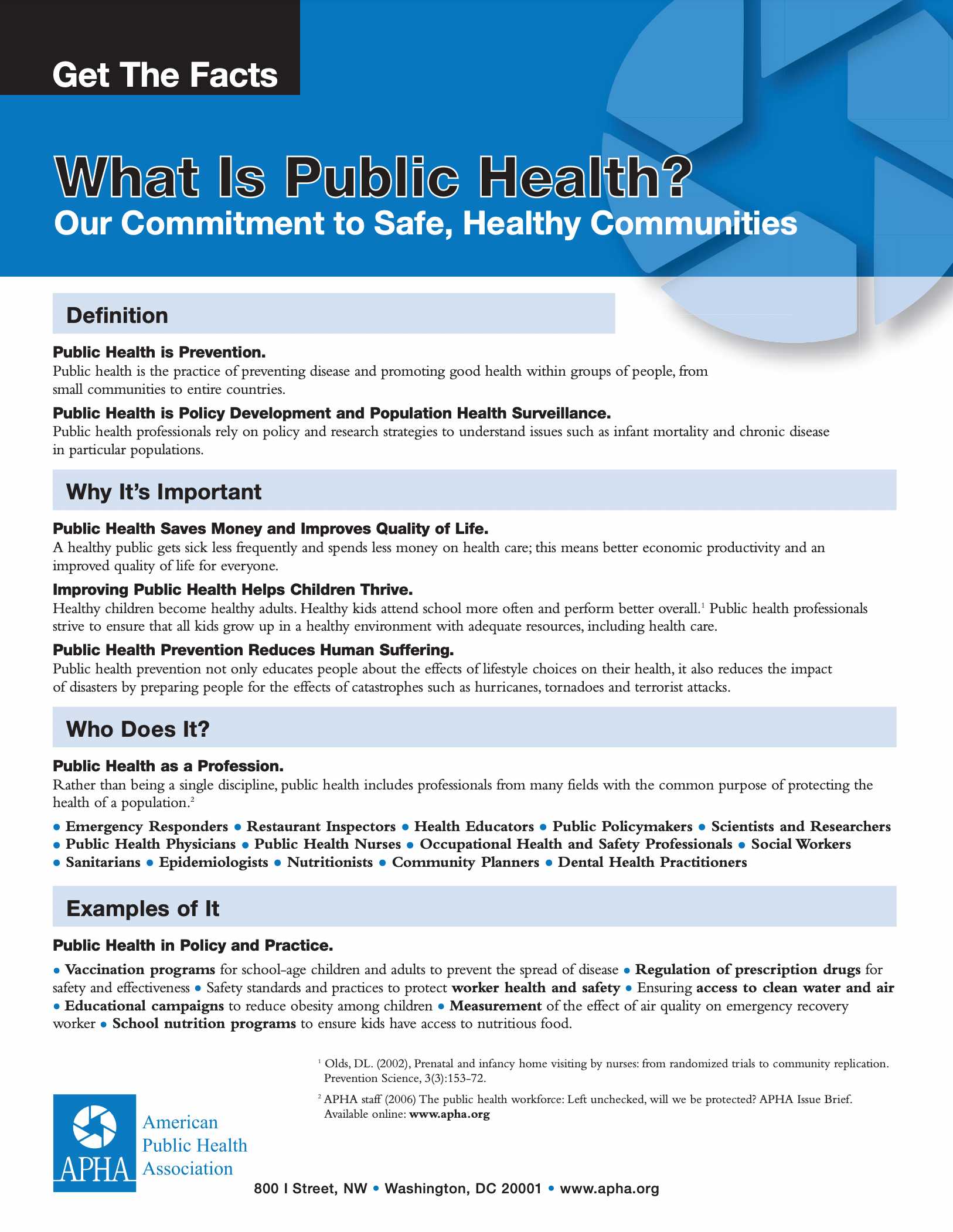 “What is Public Health?” from American Public Health Association ...