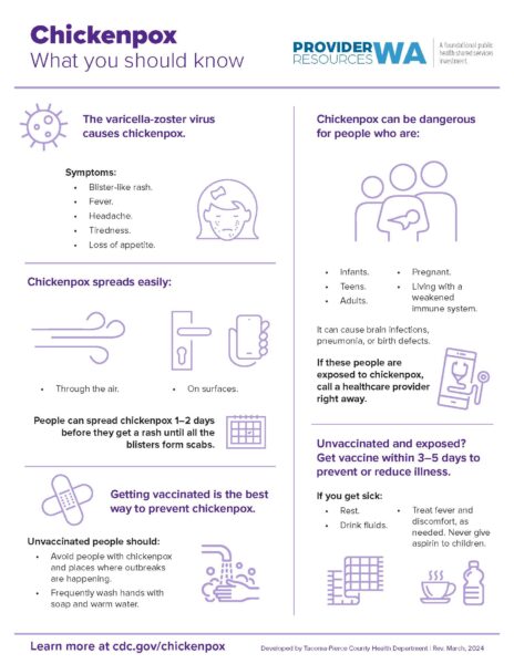 Chickenpox - Provider Resources WA
